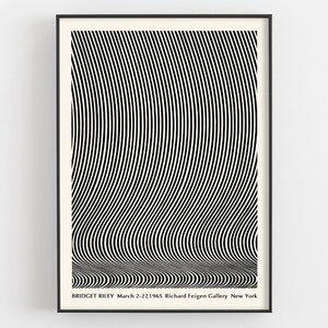 Bridget Riley Richard Fiegen Gallery Poster, Arrayed Lines Stripes ...