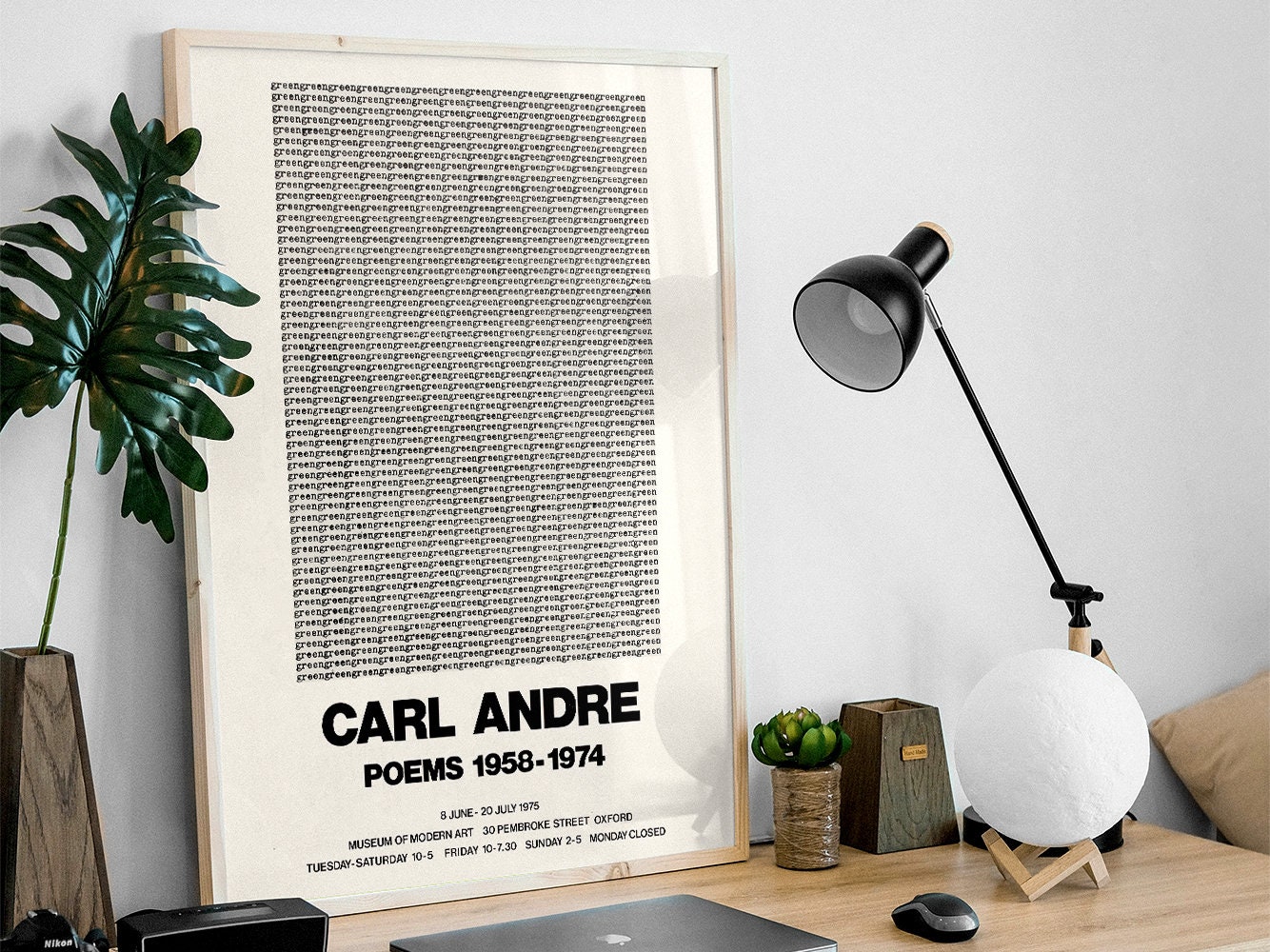 Carl Andre Poems Exhibition Poster Modern Art Oxford Print - Etsy