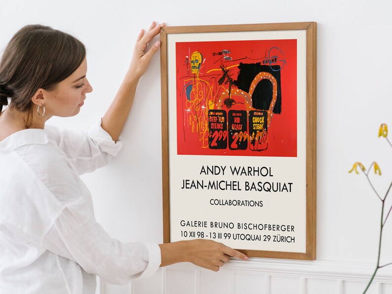 Andy Warhol & Jean Michel Basquiat Collaboration Art - Etsy