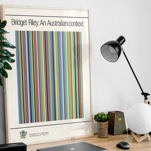 Bridget Riley Exhibition Poster, Abstract Geometry Print, Arrayed ...