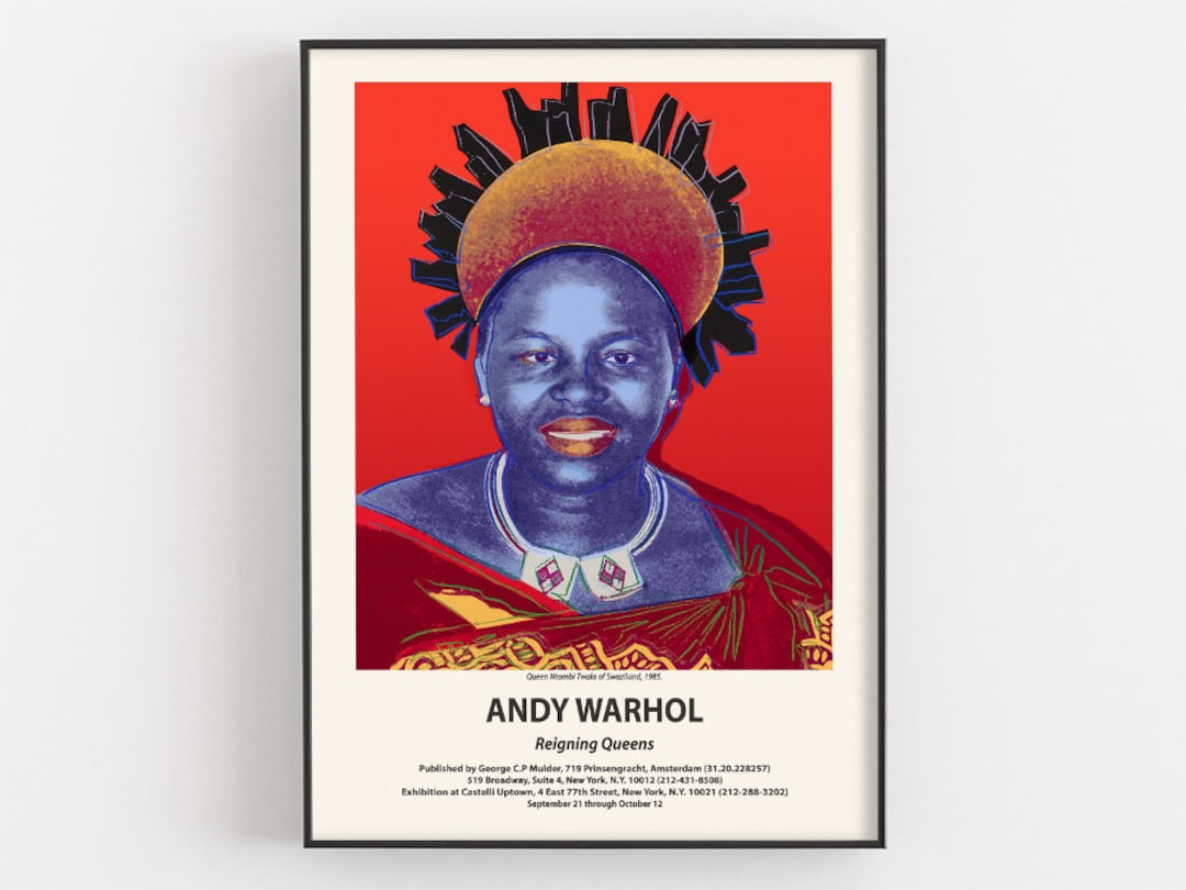 Queen Ntfombi Twala of Swaziland, Pop Art by Andy Warhol, Reigning ...