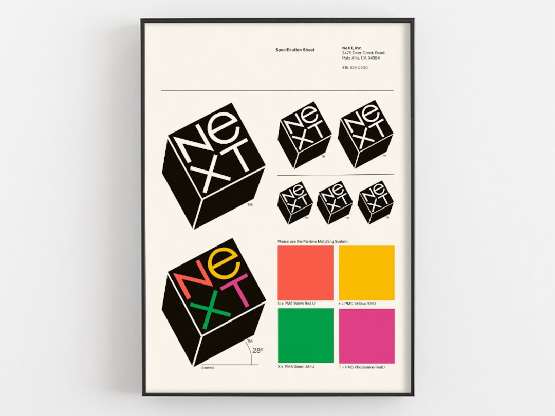 Next Computers Logo Design by Paul Rand for Steve Jobs, Logotype ...