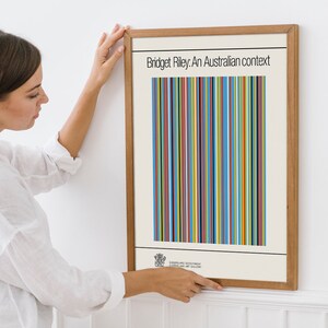 Bridget Riley Exhibition Poster, Abstract Geometry Print, Arrayed ...