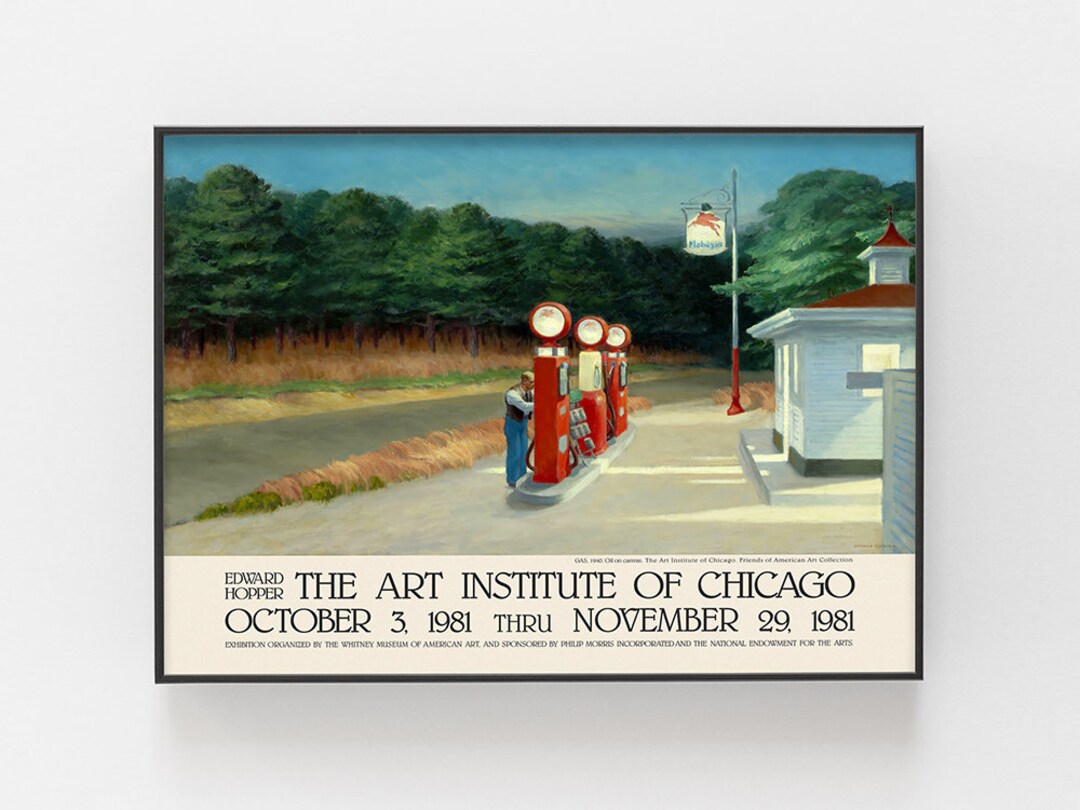 Edward Hopper Exhibition Poster, GAS Print, American Realism Wall Decor ...