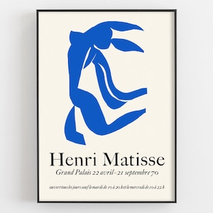 Matisse Exhibition Poster, Blue Woman Museum Wall Art, Henri Matisse Nu ...