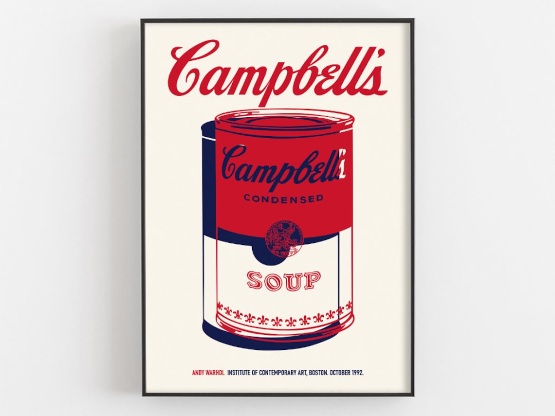 Campbell's Soup Can Print Andy Warhol Exhibition Poster - Etsy