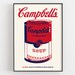 Campbell's Soup Can Print, Andy Warhol Exhibition Poster, Retro Soup ...