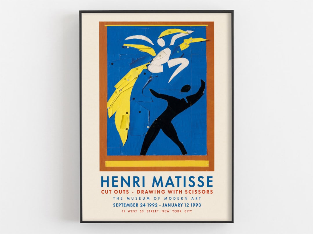 Henri Matisse Cut Outs Exhibition Print, Drawing With Scissors Poster ...
