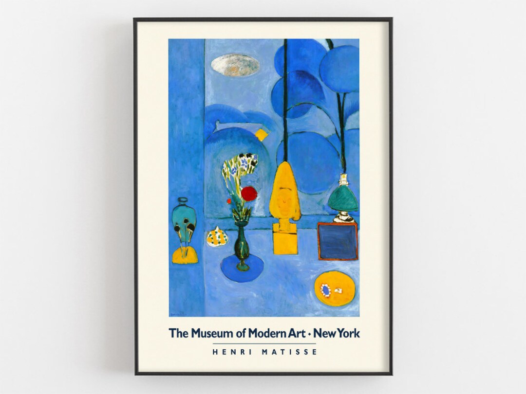Henri Matisse the Blue Window Print, Blue Scenery Painting, Matisse ...