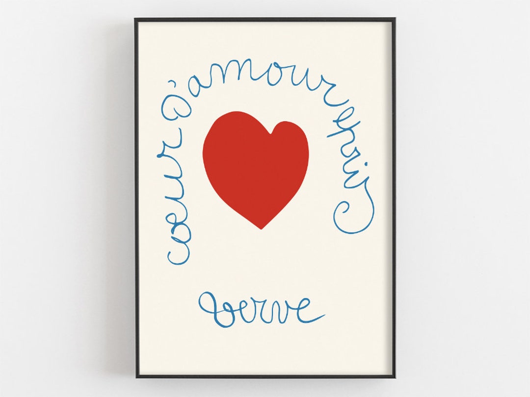 Henri Matisse Heart Print, Mid-century Modern Wall Art, Coeur D’amour ...