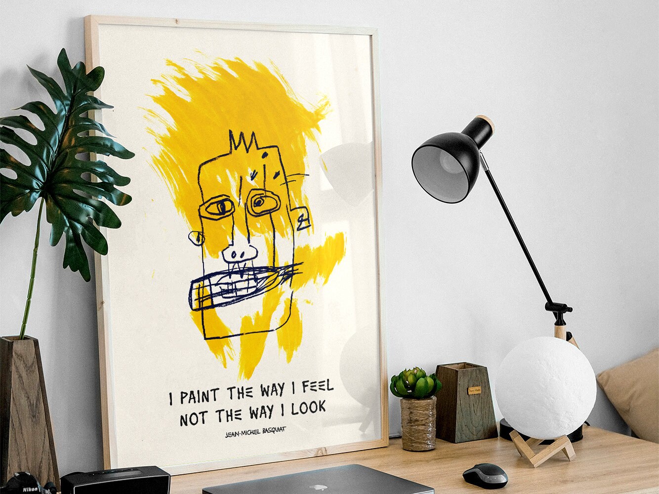 Jean Michel Basquiat Quote Poster Abstract Crown Print - Etsy