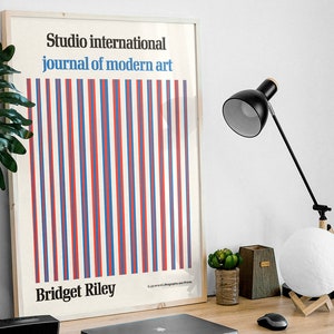 Bridget Riley Exhibition Poster, Abstract Geometry Print, Arrayed ...