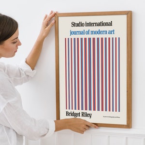 Bridget Riley Exhibition Poster, Abstract Geometry Print, Arrayed ...