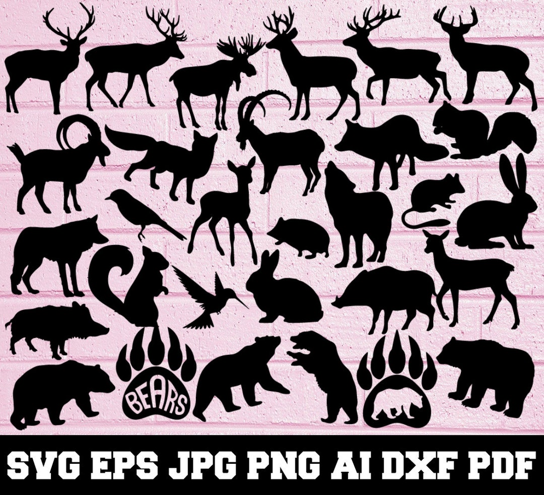 Forest Animal SVG - Forest Animal Silhouette - Forest Animal Bundle SVG ...