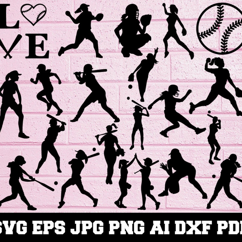 Softball Svg - Etsy
