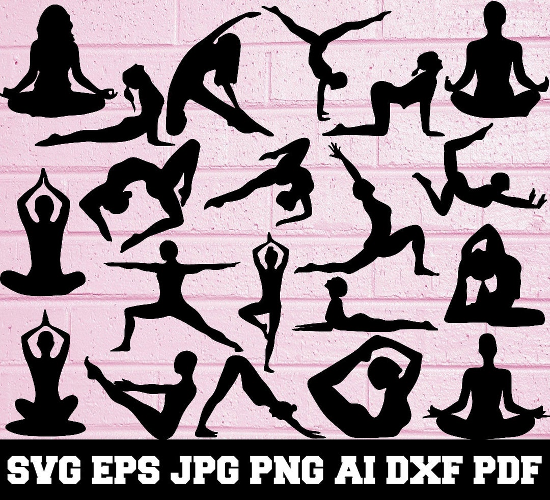 Yoga SVG - Sport SVG - Yoga Silhouette - SVG Cut Files - Yoga Bundle ...