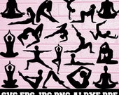 Yoga SVG Sport SVG Yoga Silhouette SVG Cut Files Yoga - Etsy