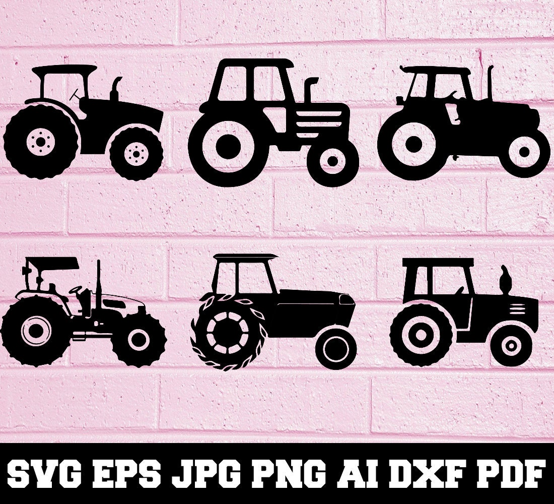 Tractor SVG Tractor Silhouette SVG Cut Files Tractor - Etsy