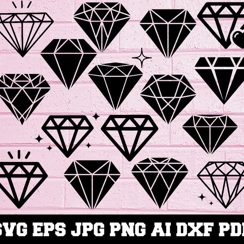 Diamond Svg - Etsy