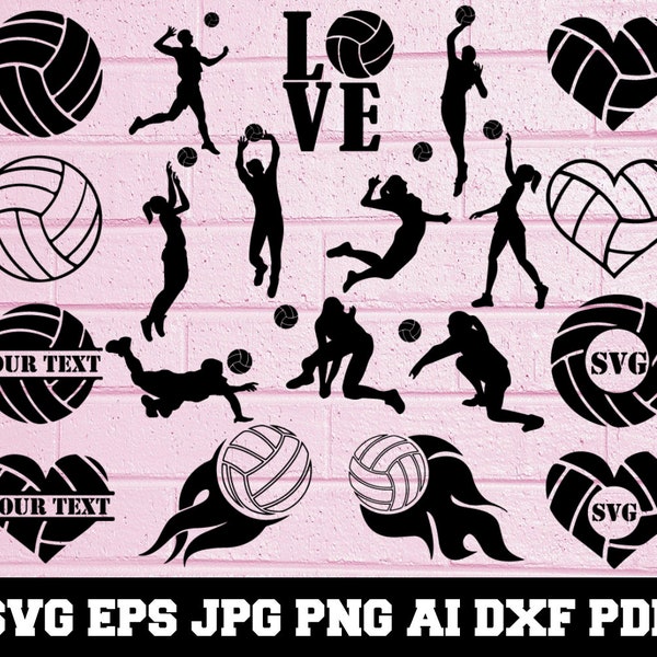 Volleyball Player Svg - Etsy