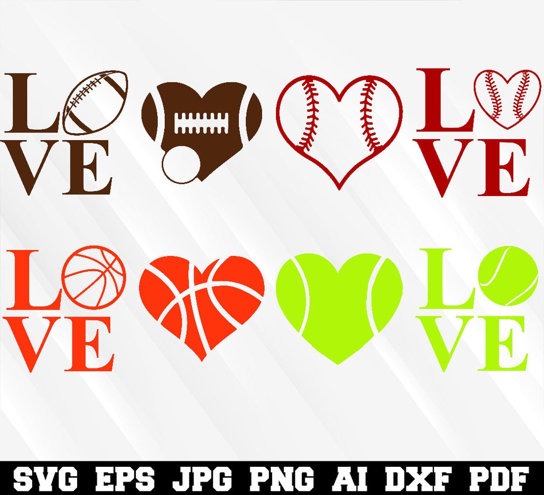 Love Sport SVG - Love Sport Silhouette - Sport SVG - Sport SVG - Love ...