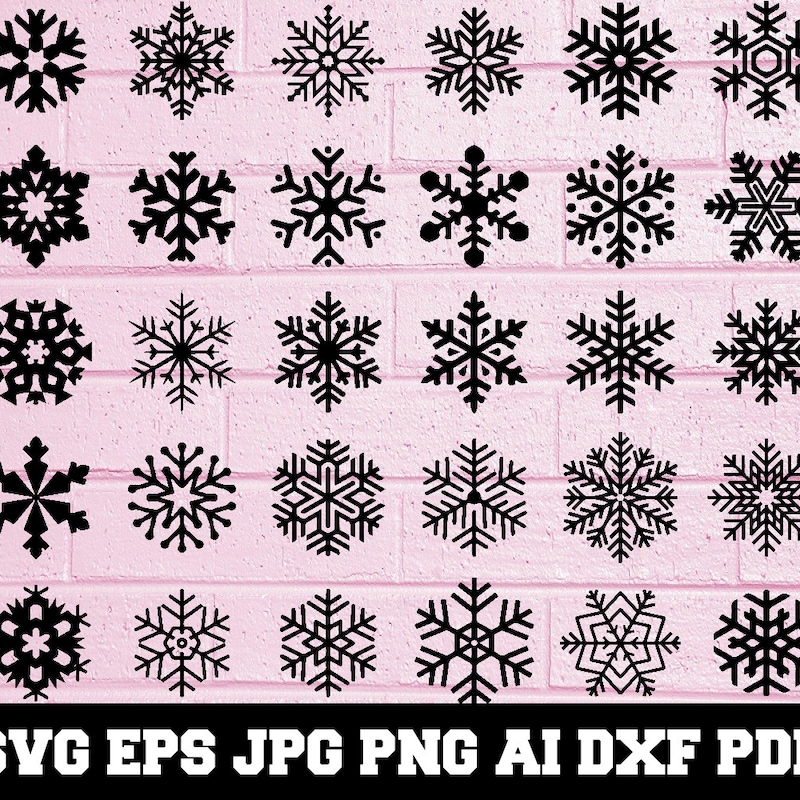 Snowflake Bundle Svg - Etsy