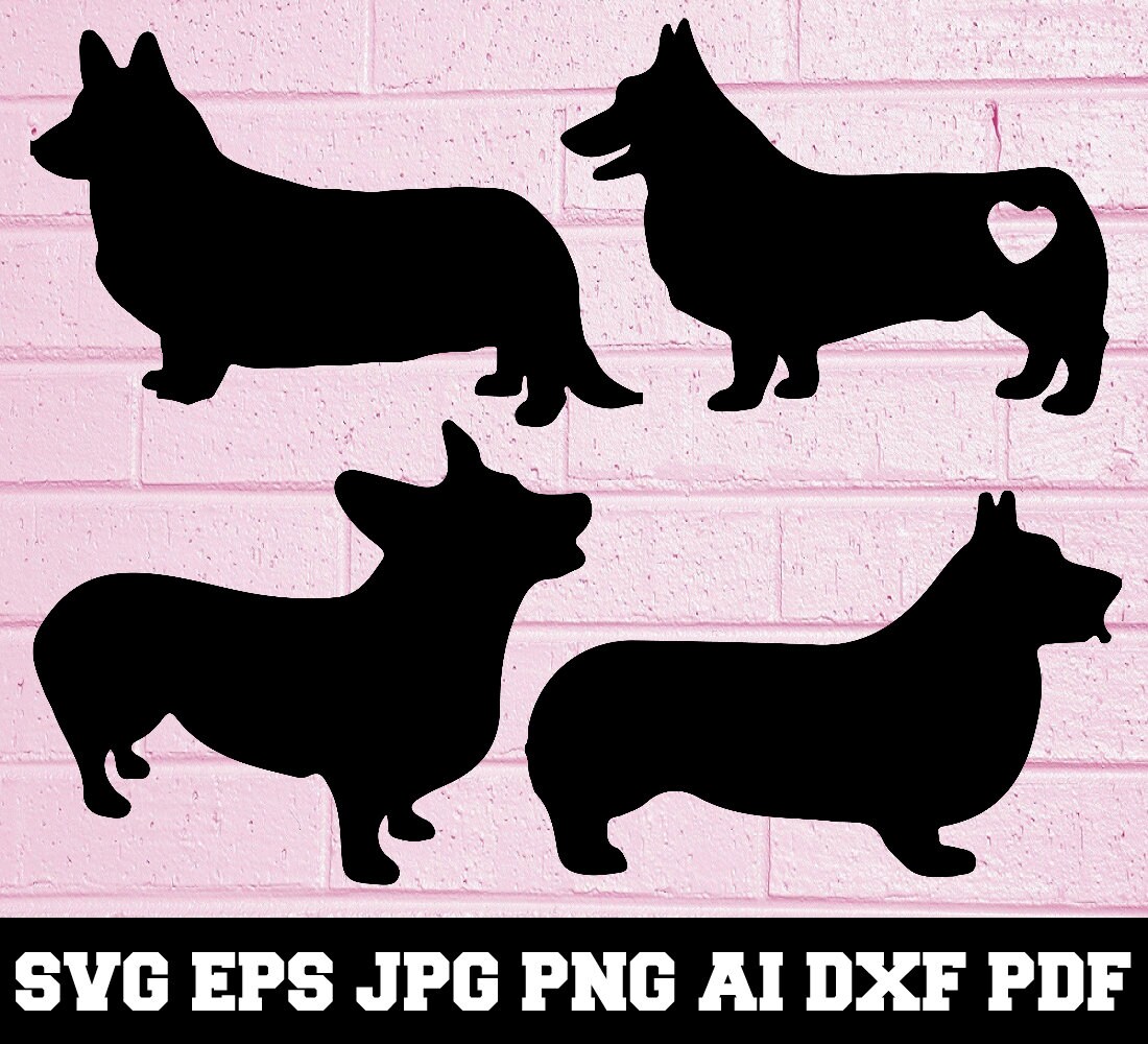 Corgi SVG Dog Svg Corgi Silhouette SVG Cut Files Corgi - Etsy