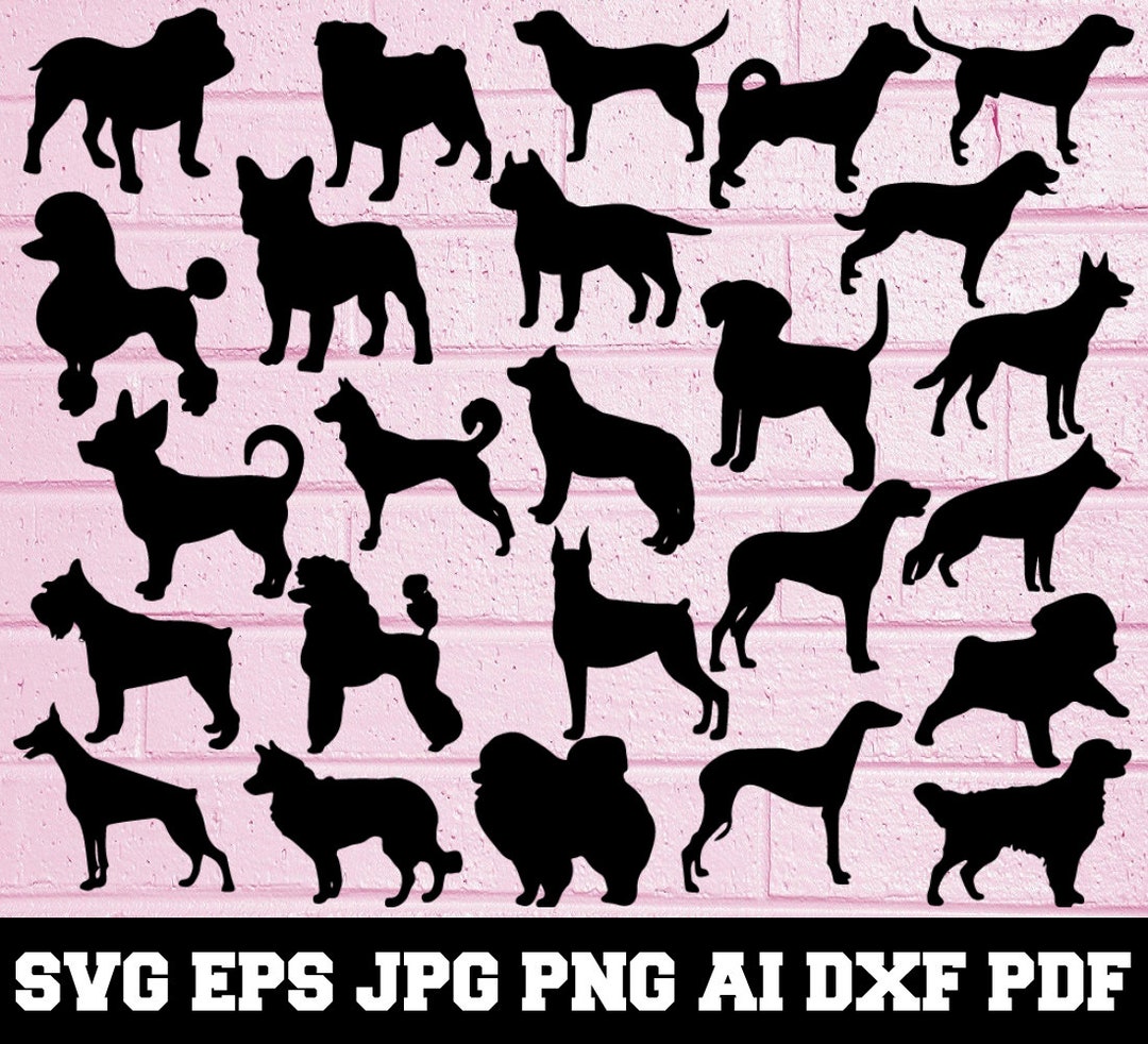 Dog SVG - Animal Cut File - Dog Silhouette - SVG Cut Files - Dog Bundle ...