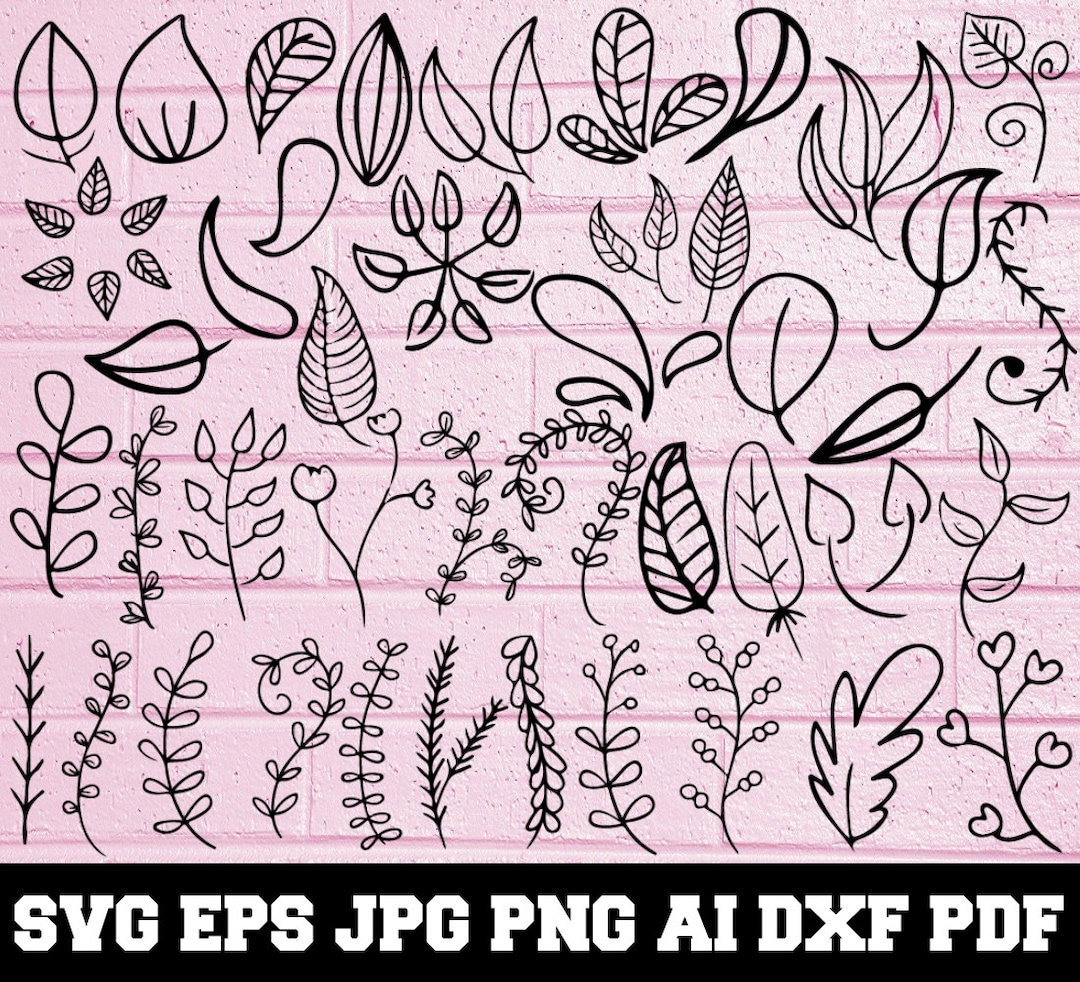 Leaf SVG - Leaves SVG - Leaf Silhouette - SVG Cut Files - Leaf Bundle ...