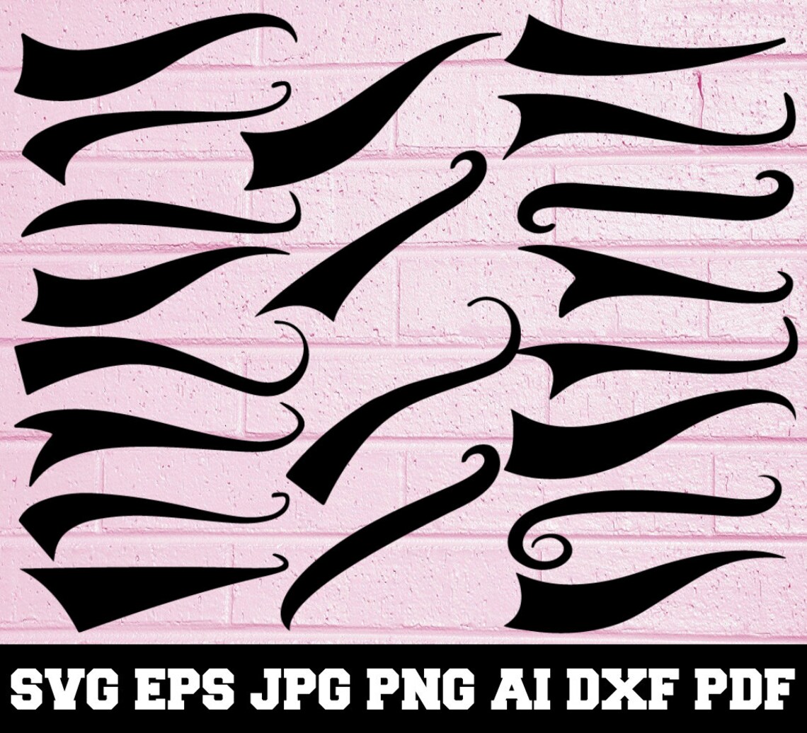 Swoosh SVG Swoosh Silhouette SVG Cut Files Swoosh Bundle - Etsy