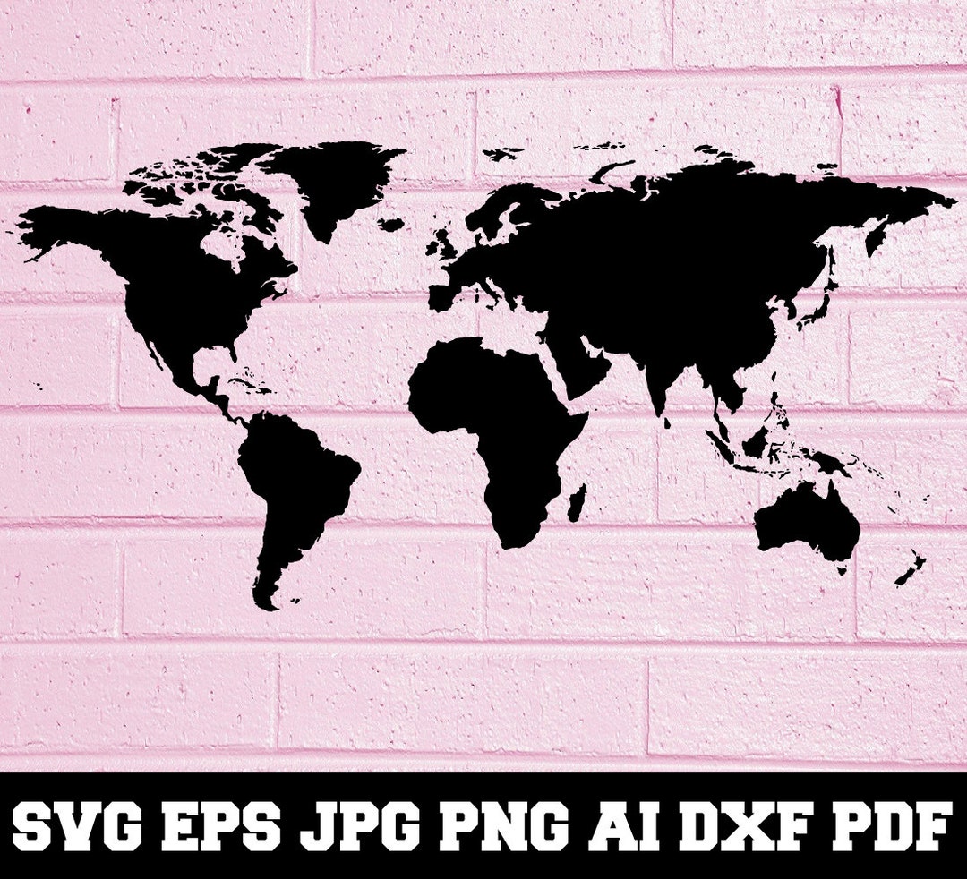 World Map SVG - World Map Silhouette - World Map Clipart - World Map ...