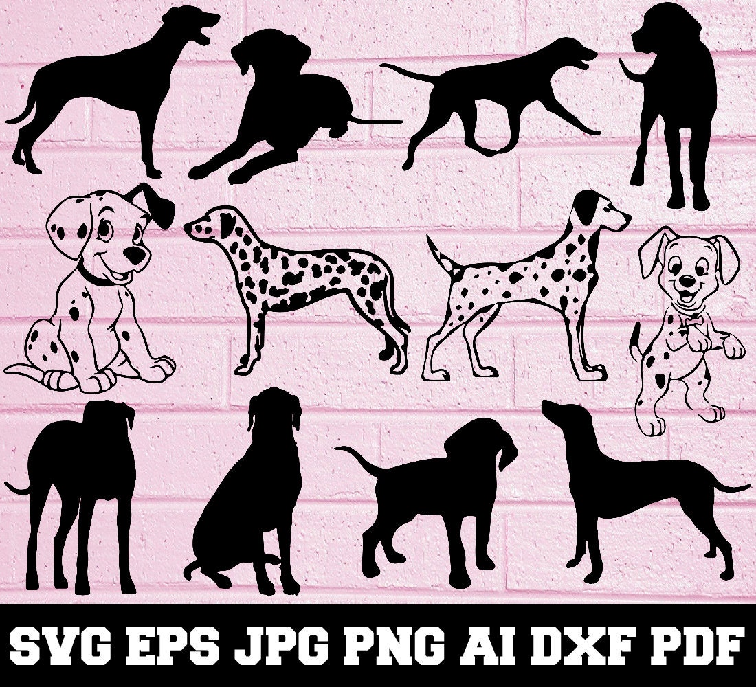Dalmatian SVG Dalmatian Silhouette SVG Cut Files | Etsy