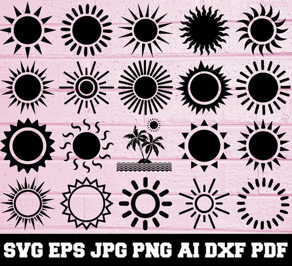 Sonne SVG Sommer SVG Natur SVG Sonne Silhouette - Etsy Österreich
