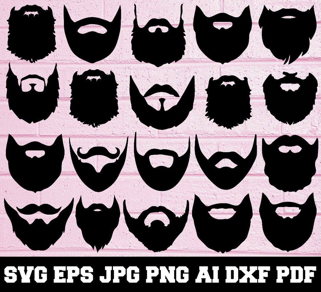 Beard SVG - Men Svg - Beard Silhouette - SVG Cut Files - Beard Bundle ...