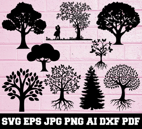 Baum SVG Wald SVG Baum Silhouette SVG geschnitten - Etsy.de
