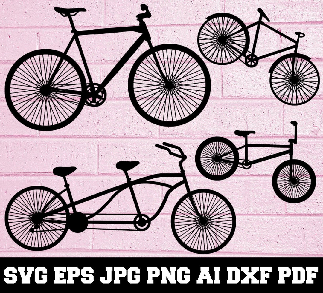 Bikes SVG - Bikes Silhouette - SVG Cut Files - Bikes Bundle SVG - Bikes ...