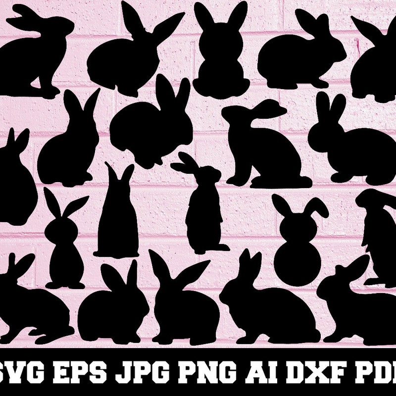 Rabbit Svg - Etsy