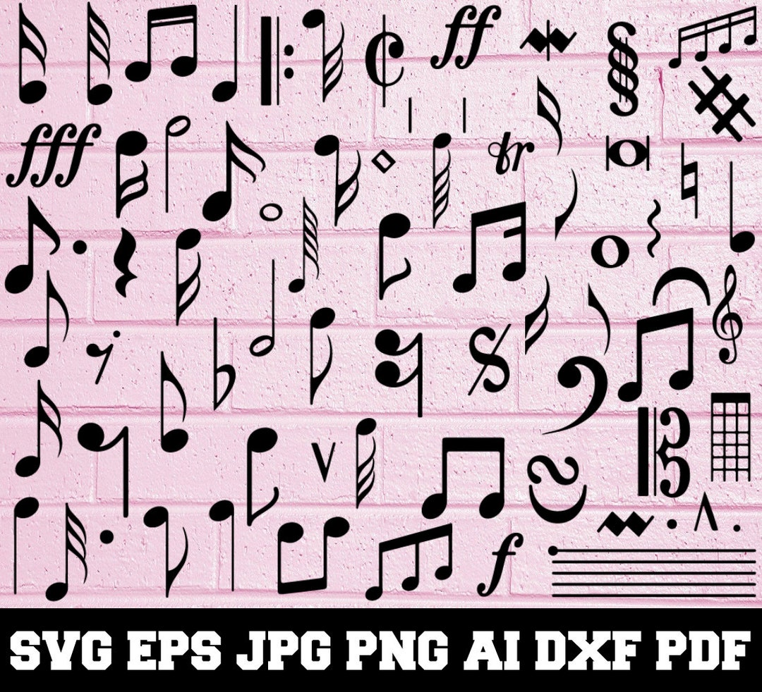 Musical Note SVG - Musical Note Silhouette - Musical Note Bundle SVG ...