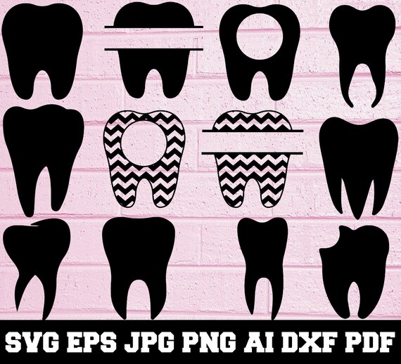 Dientes SVG Diente SVG Dientes Silueta Svg Cut Files - Etsy México