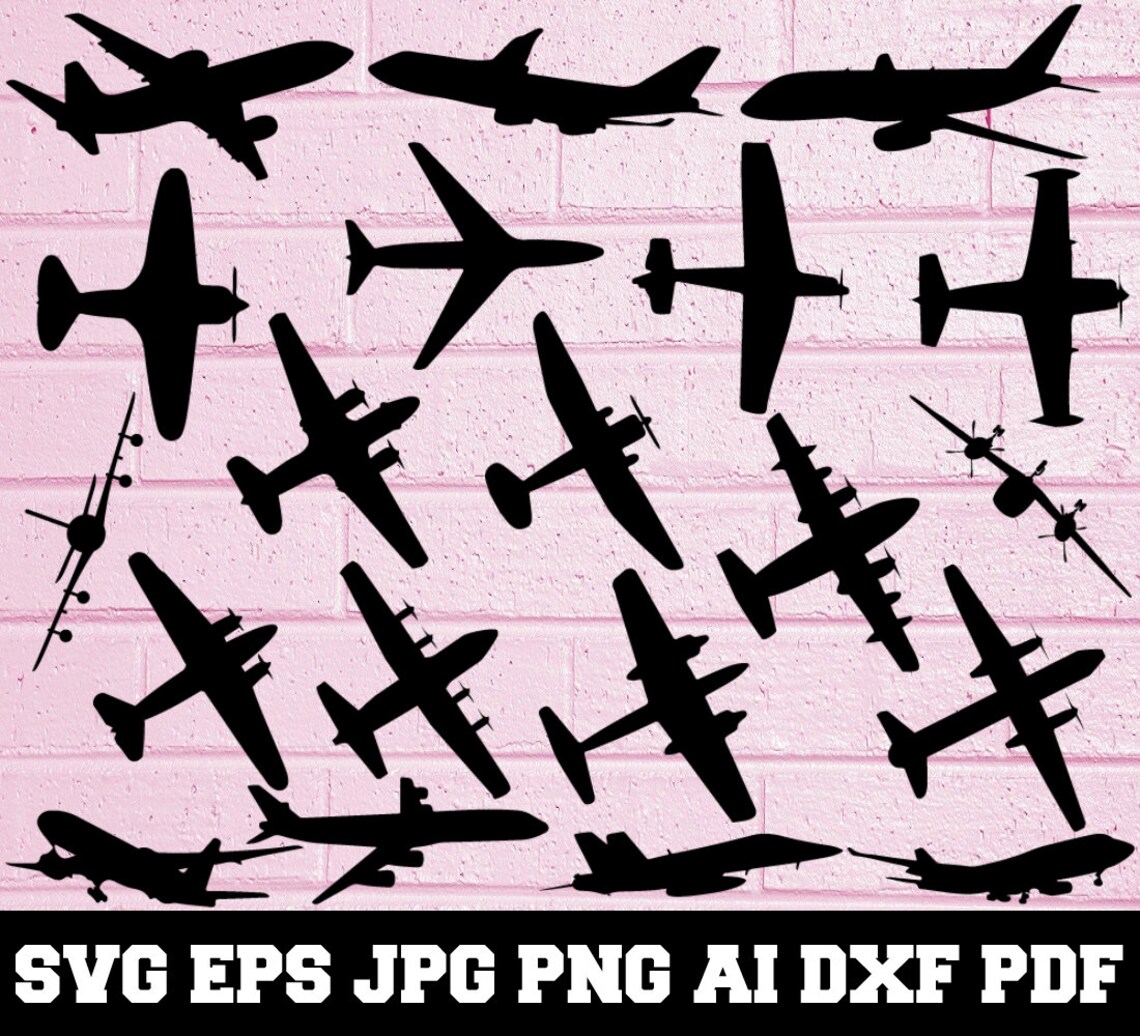 Plane SVG - Airplane SVG - Plane Silhouette- SVG Cut Files- Plane ...