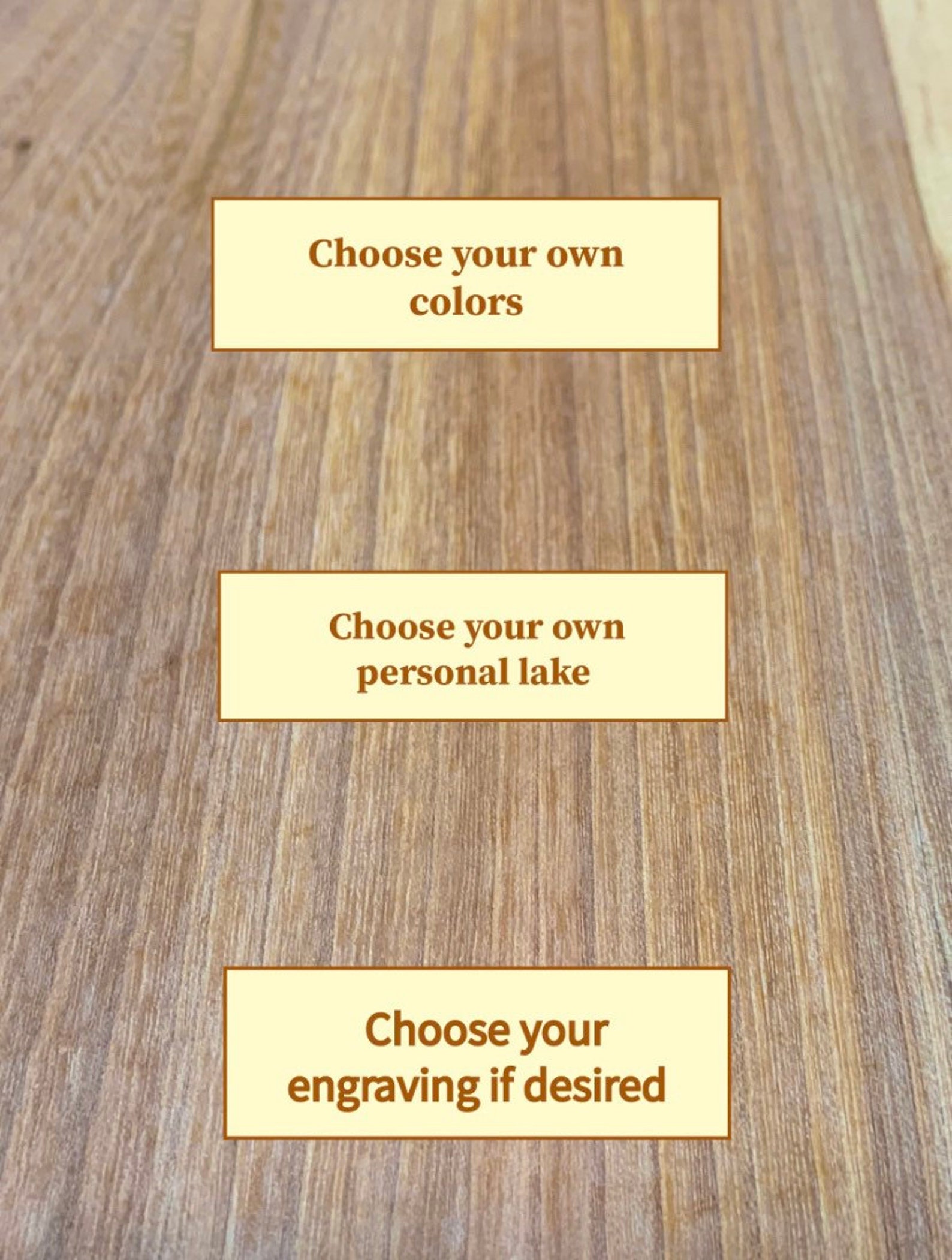 Customizable Lake Map Side Table, Personalized Epoxy Resin End Table ...