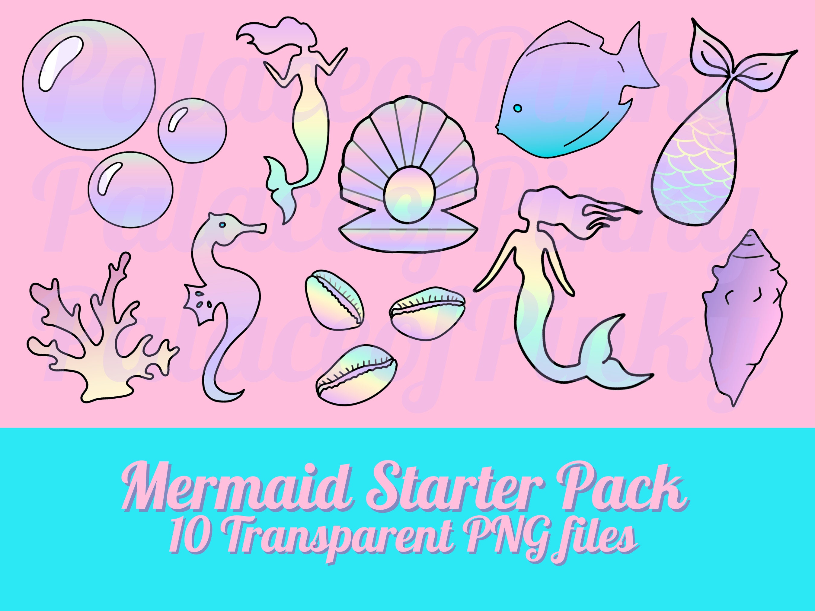 Mermaid Clip Art Images | Twitch Assets | Cute Clipart | Planner ...