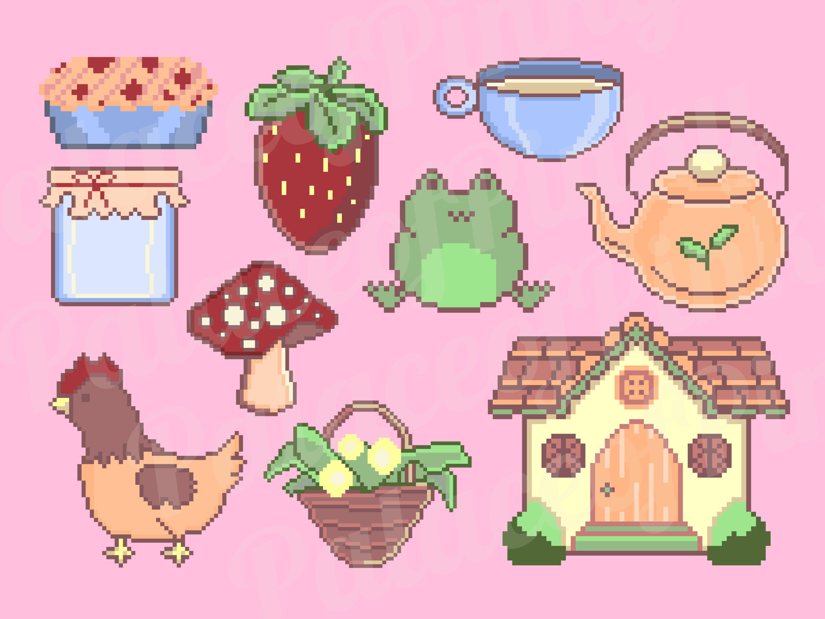 Cottagecore Clip Art Images Cottage Core Icons Twitch Assets Cute ...