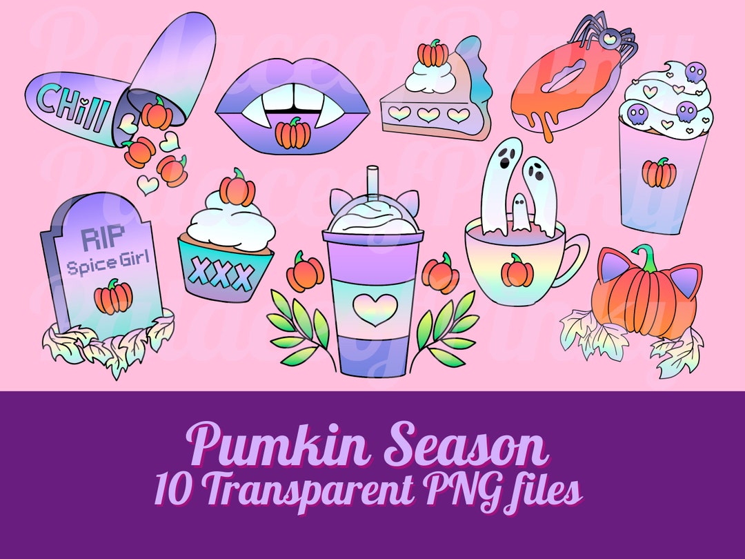 Pumpkin Clip Art Bundle Images Halloween Theme Clipart Twitch Assets ...