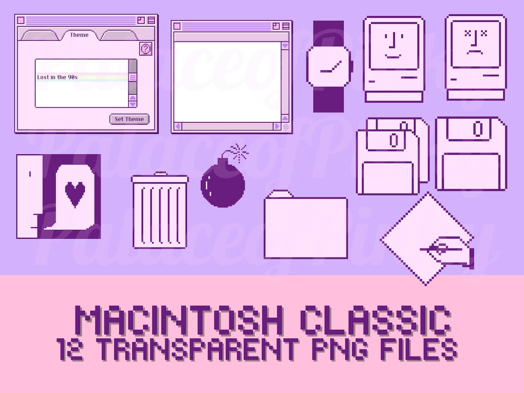 Retro Macintosh Classic Clip Art Images | Twitch Assets | Retro Clipart ...