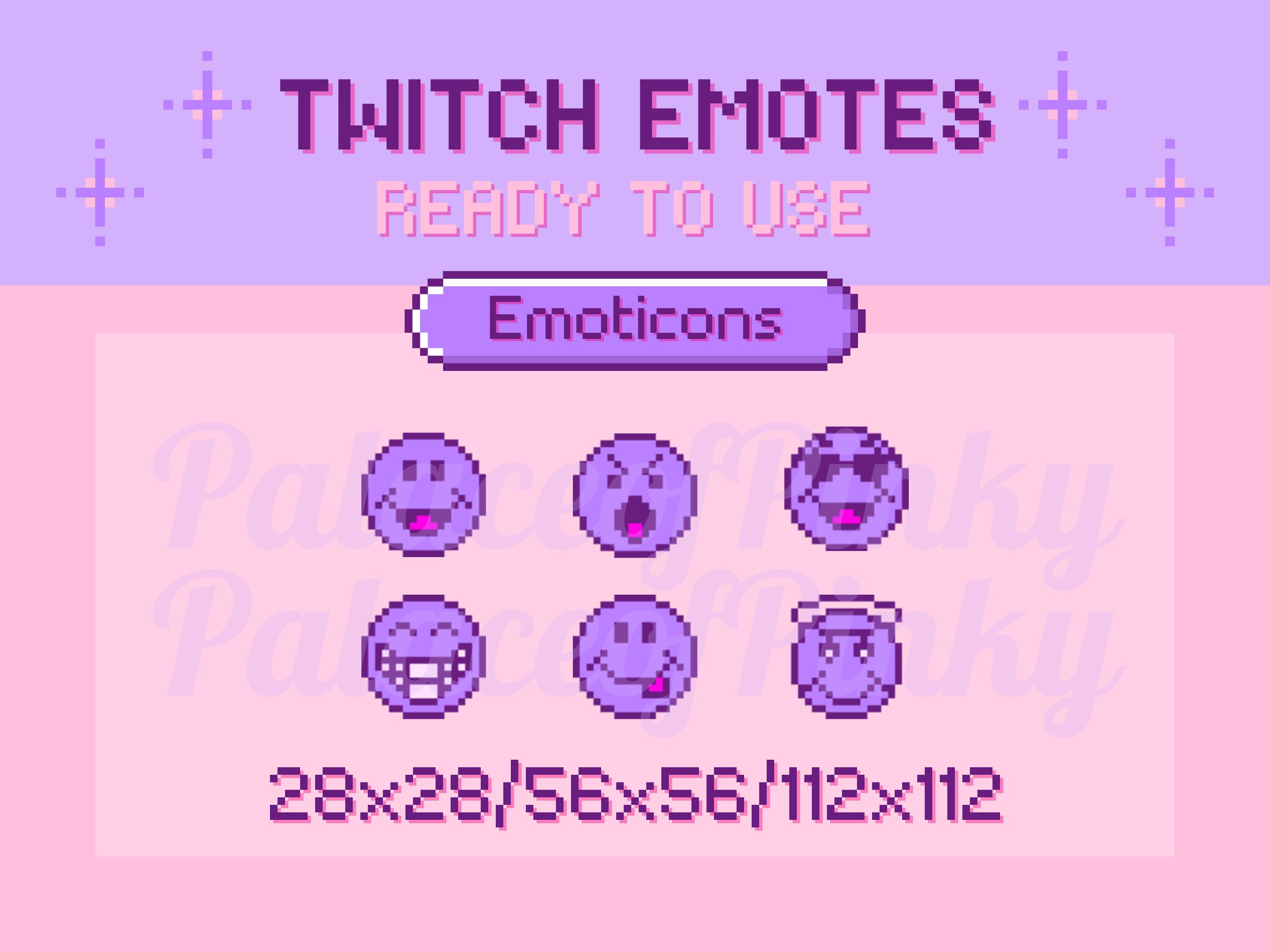 Pixel Style Twitch Emote | Twitch Icons 8 Bit | AIM Emoticon | Emoji ...
