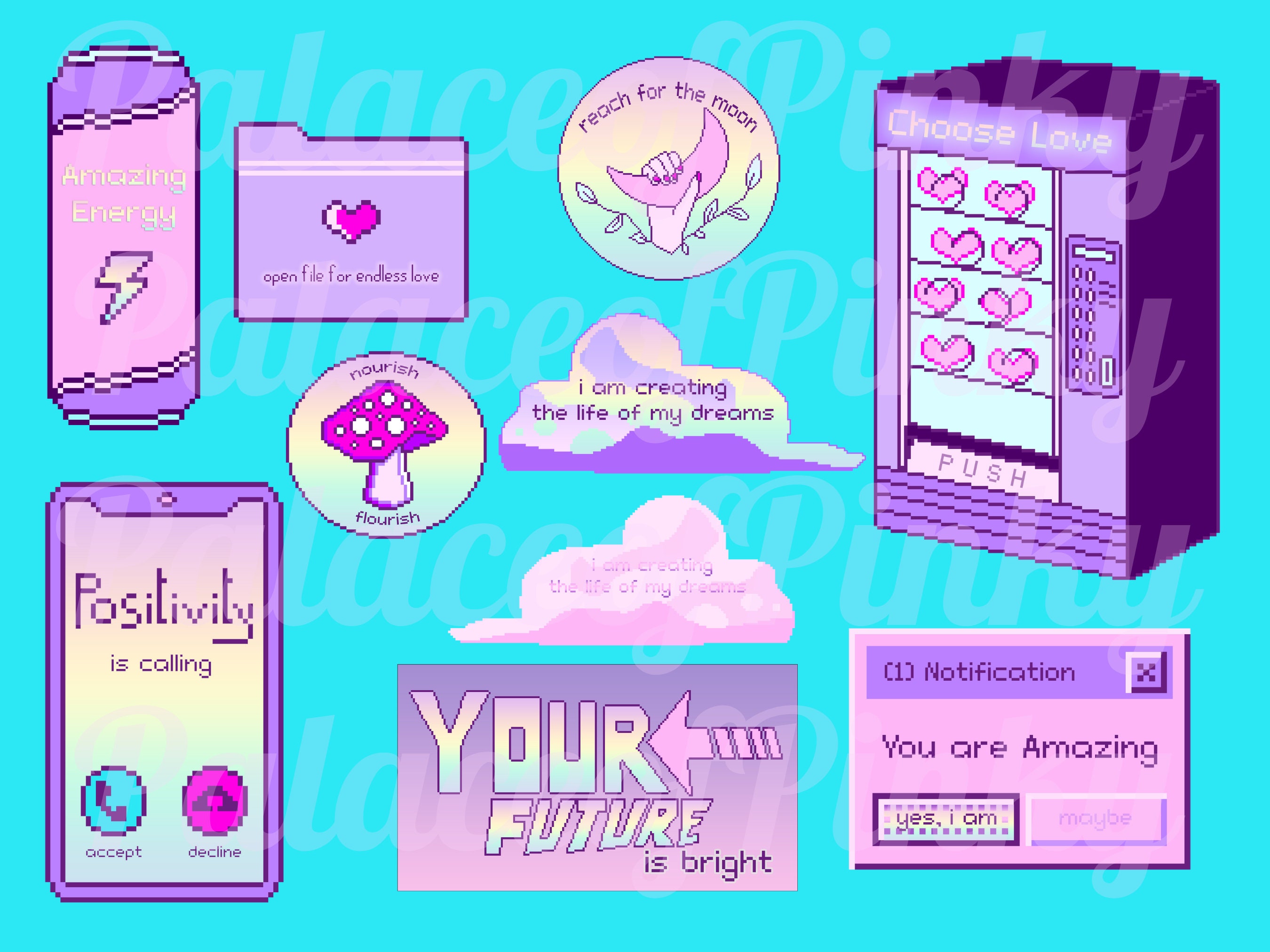 Inspirational Clip Art Images | Twitch Asset | Pixel Clipart | Planner ...