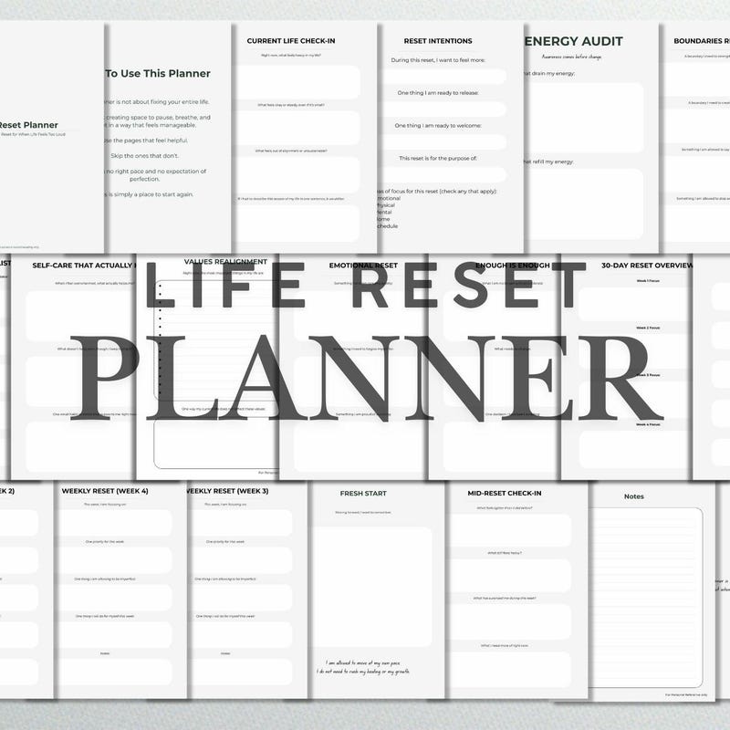 30 Day Reset Workbook - Etsy