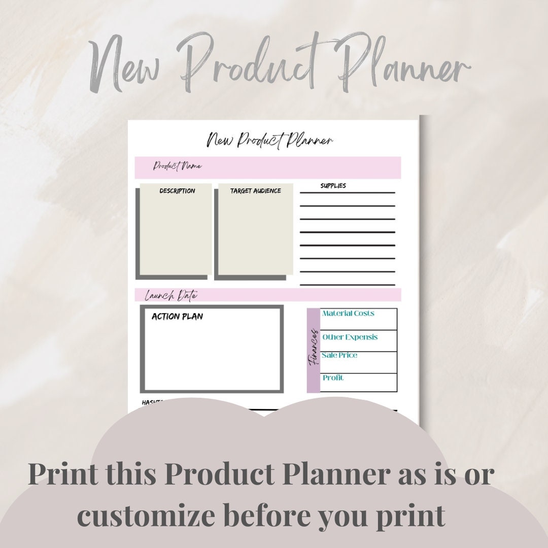 New Product Planner - Business Planner Product Launch Template Product ...