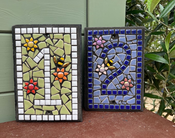 Floral House Number Mosaic Craft Kit - Etsy UK